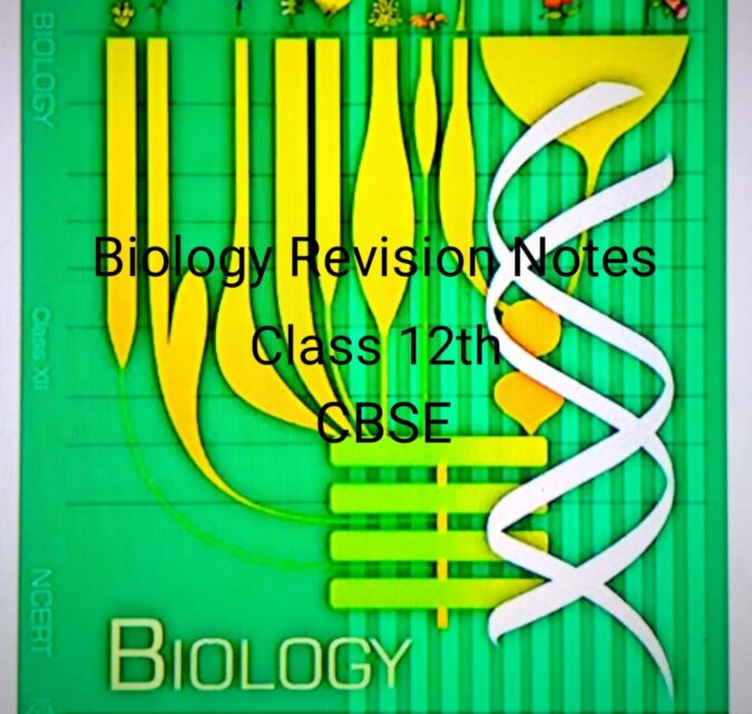 Biology Revision Notes Class 12th by CBSE - Education LiB 🏠